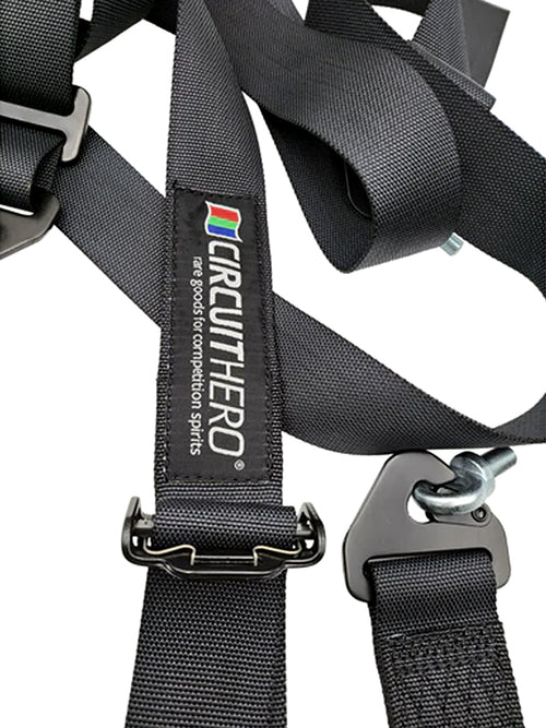 CH-BLT1-BK Circuit Hero 4-PT Snap-On Racing Harness